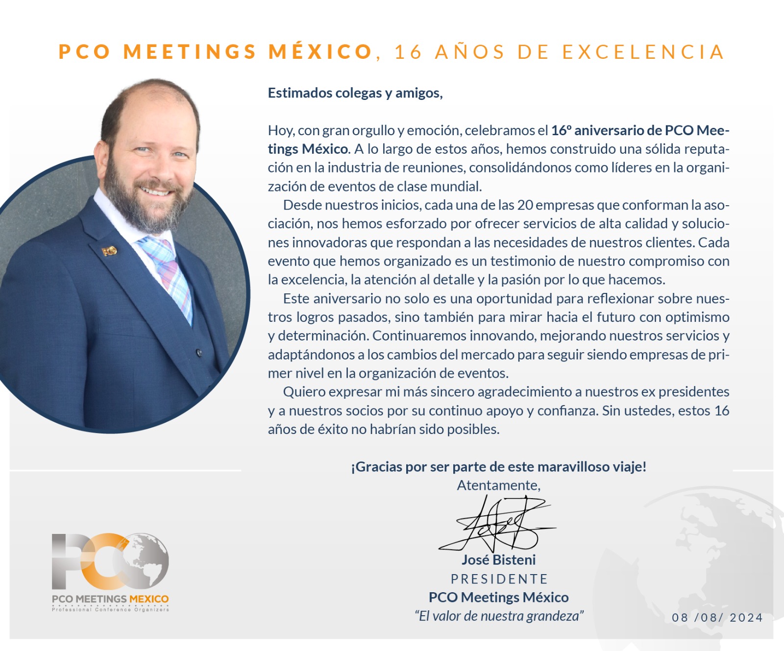 Celebra PCO Meetings México 16 Años de Excelencia en el Turismo de Reuniones – Panorama Turístico